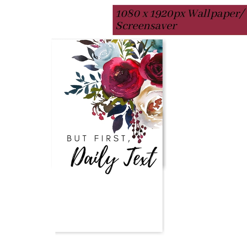 JW but First Daily Text Screensaver Iphone/android Wall - Etsy