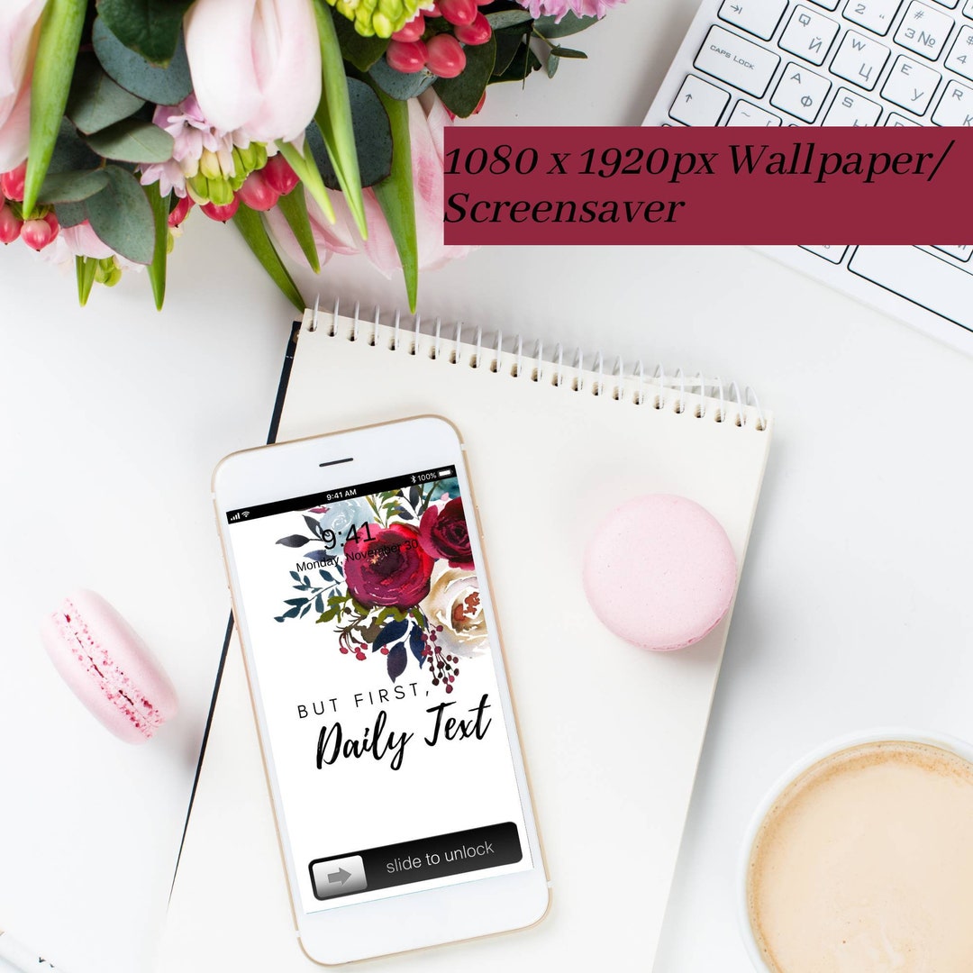 JW but First, Daily Text Screensaver, Iphone/android Wall Paper - Etsy