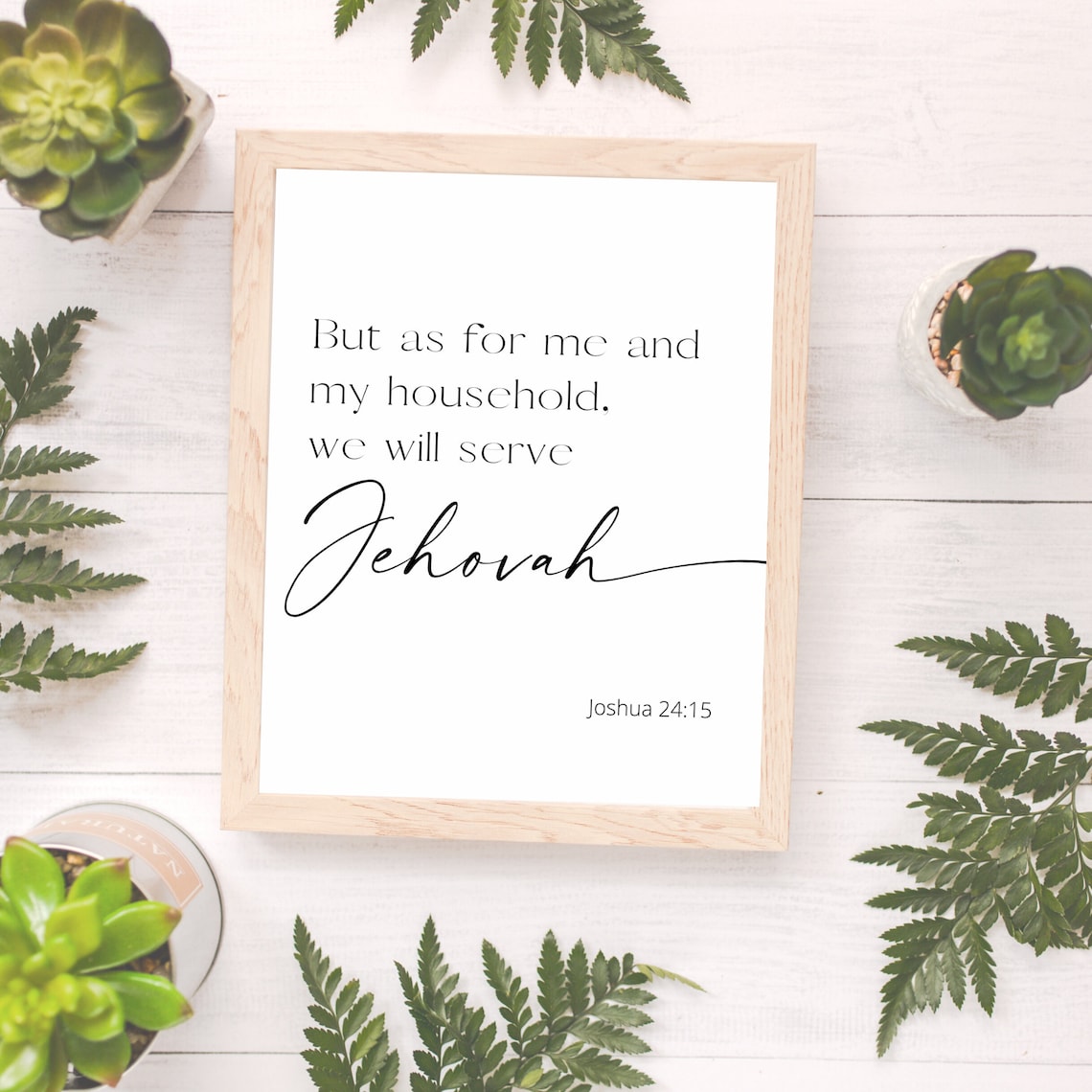 NWT Bible Verse Wall Art Joshua 24:15 Wall Art but as for Me - Etsy