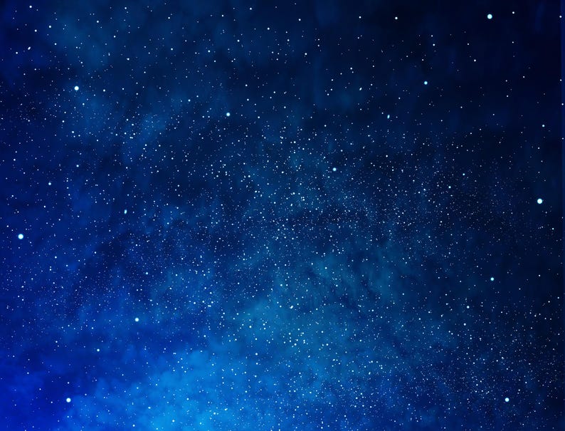 Starry Sky Wall Mural, Night Sky Mural, Stars Sky Mural, Space Stars ...