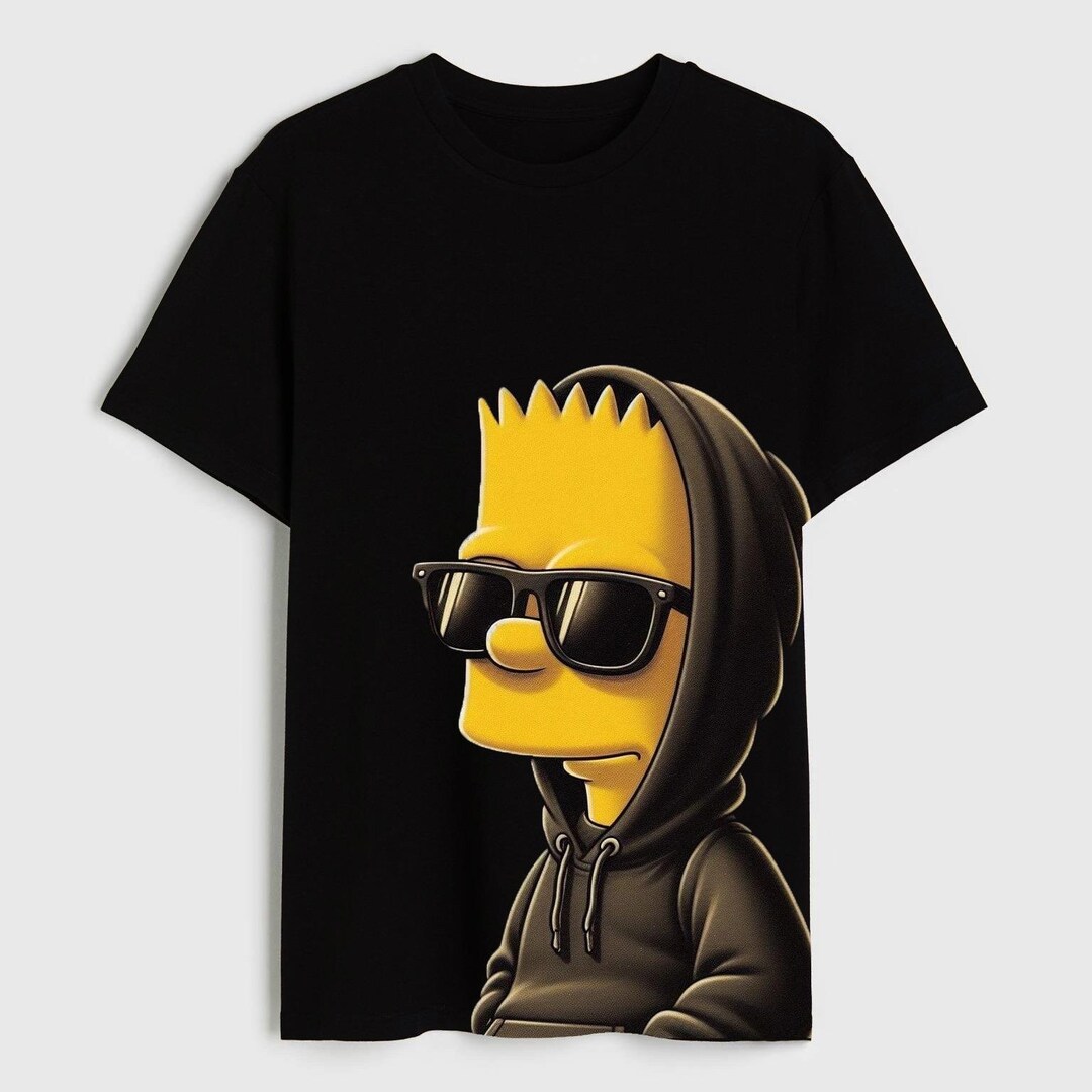 Animated T-shirt. Bart Simpson. Custom Drawing Print. - Etsy