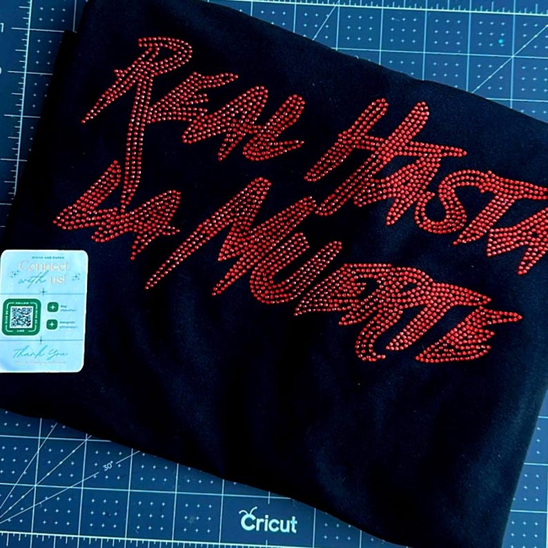 Anuel AA “real Hasta La Muerte” T-shirt | Custom Bling Tee | Red Hotfix ...