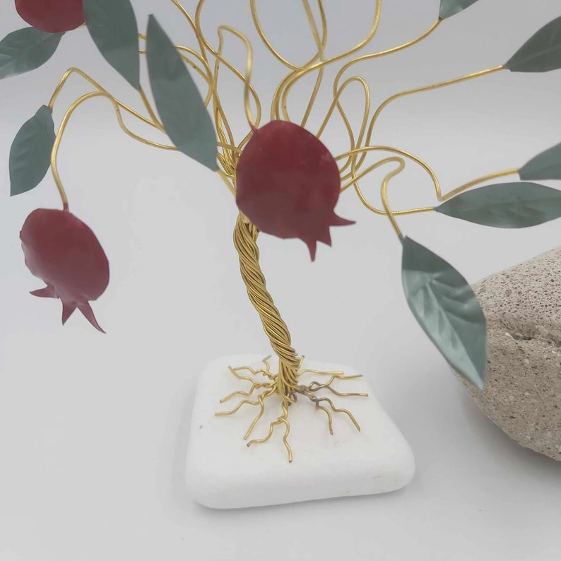 GREEK MADE SCULPTURE, Greek Artisan Décor, Pomegranate Tree, Prosperity ...