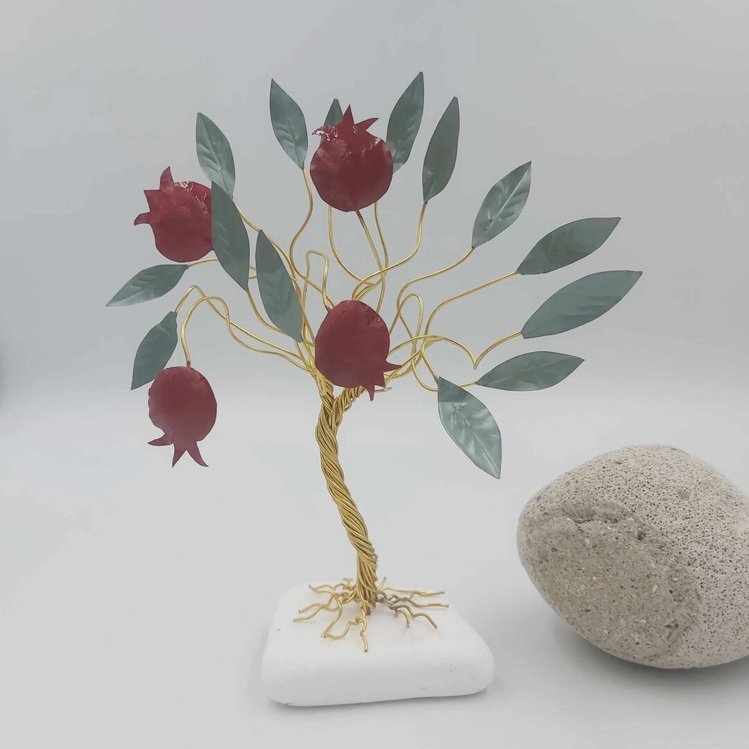 GREEK MADE SCULPTURE, Greek Artisan Décor, Pomegranate Tree, Prosperity ...