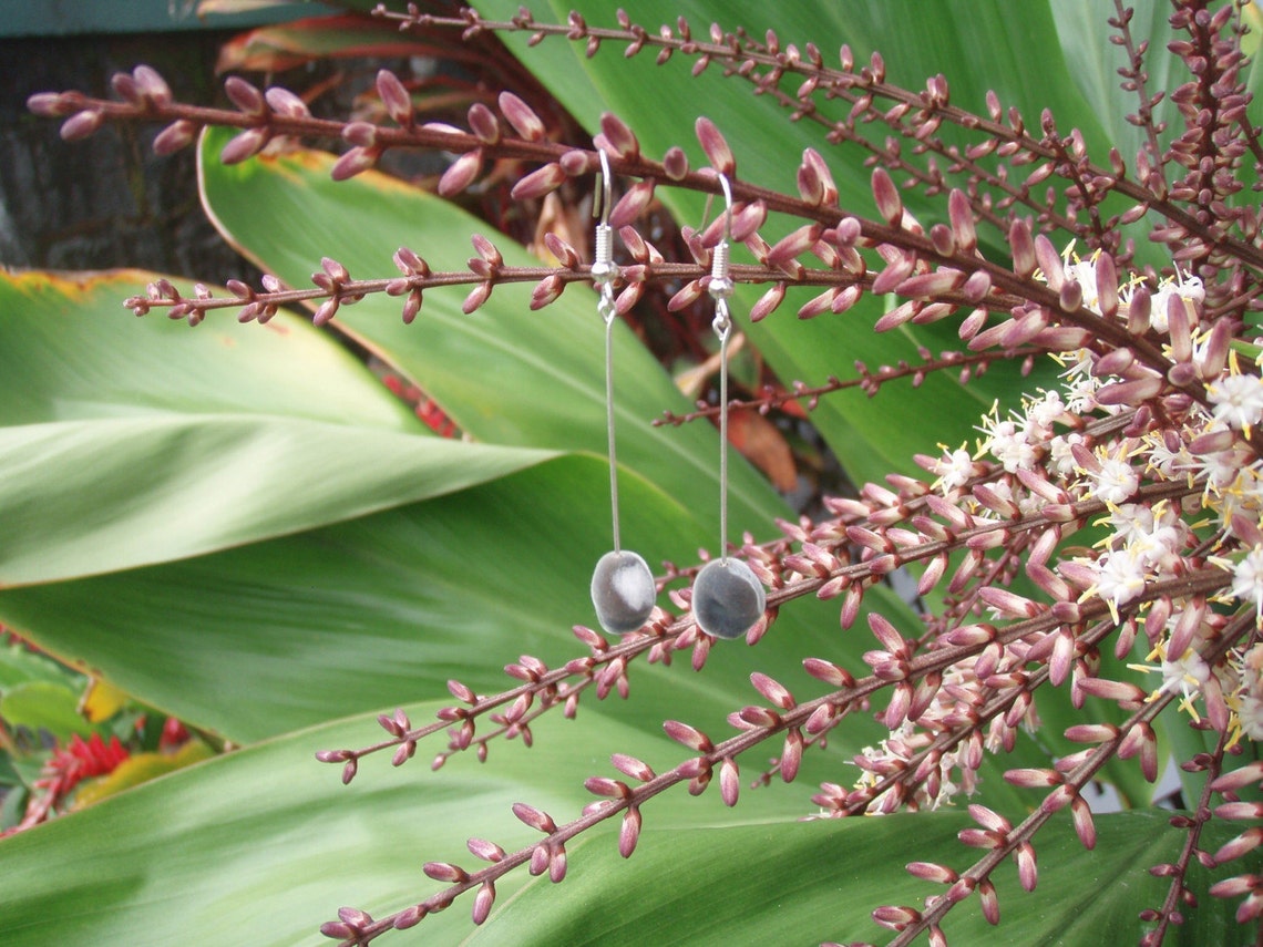 Hua Weleweka (mgambo Seed) Original Dangle Earrings. Smooth, Delicate ...