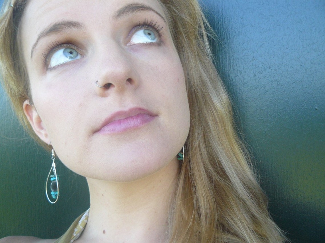 Velvet Jewelry mgambo Seeds Earrings With Natural Turquoise - Etsy