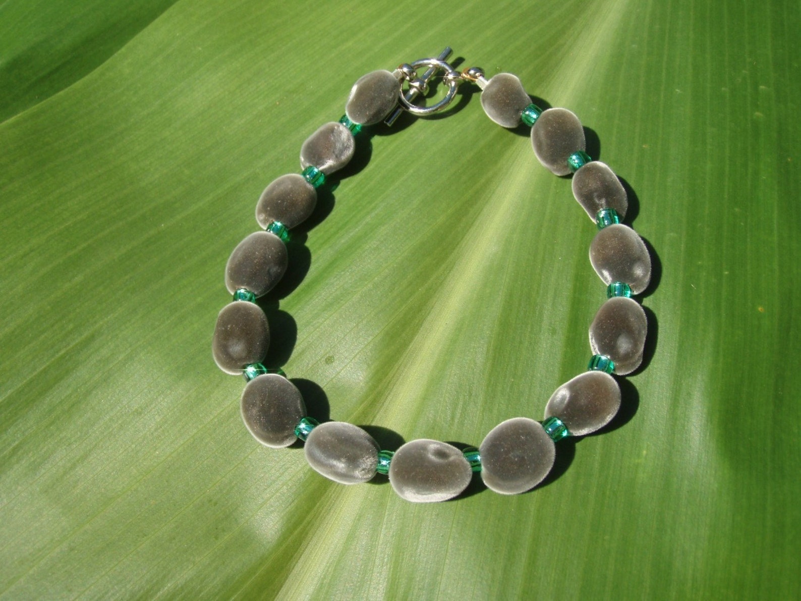 Mgambo Seeds / Hua Weleweka Bracelet With Silver Lined Green | Etsy