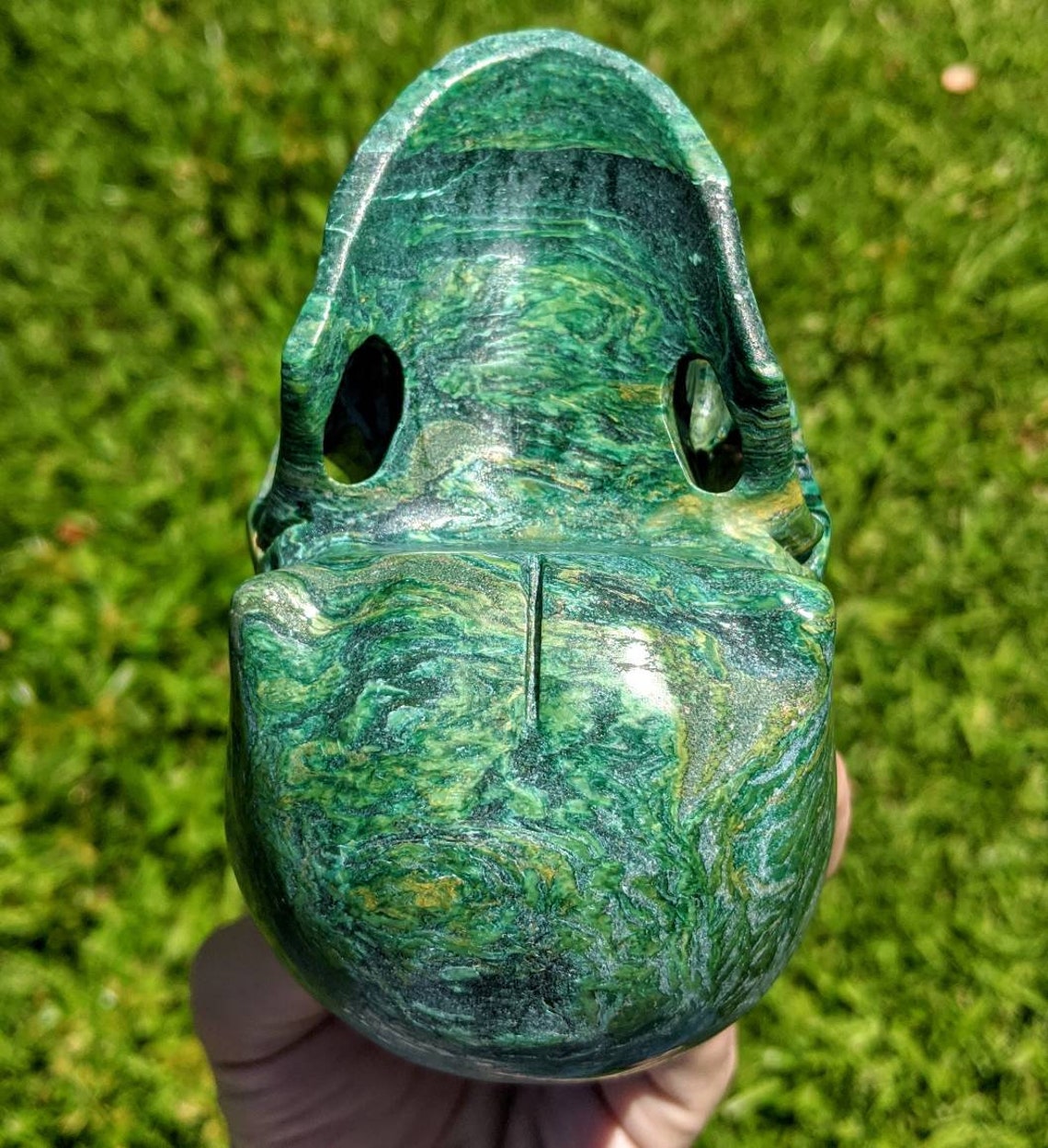 African Verdite Crystal Skull Large 2.8 Pounds 5 - Etsy