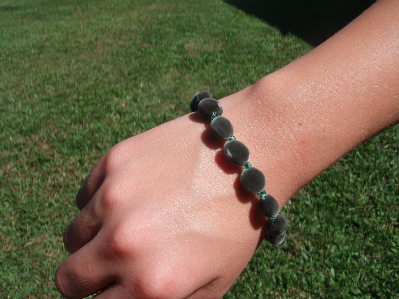 Mgambo Seeds / Hua Weleweka Bracelet With Silver Lined Green | Etsy