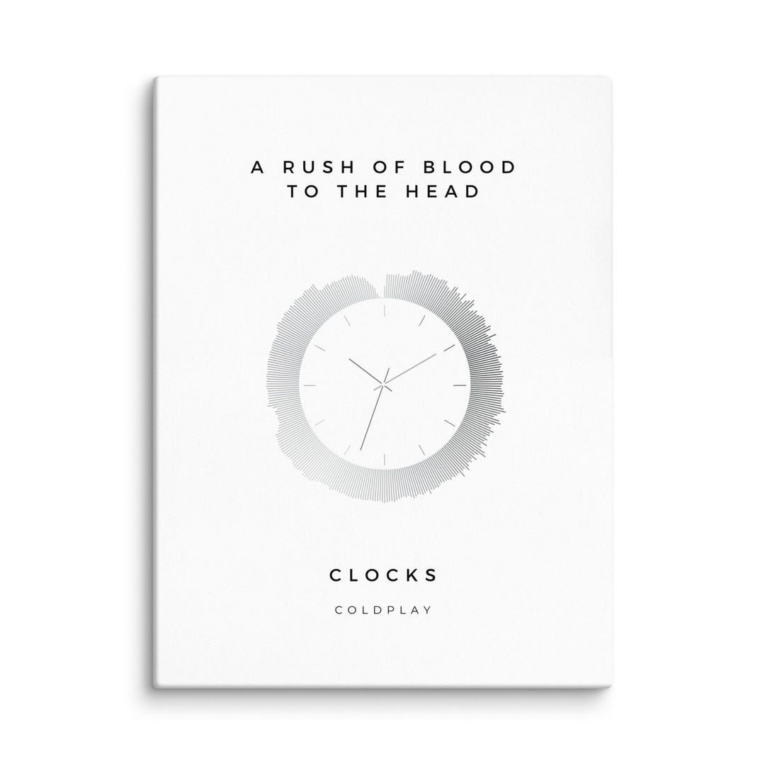 Sound Wave Art Coldplay Clocks Canvas - Etsy