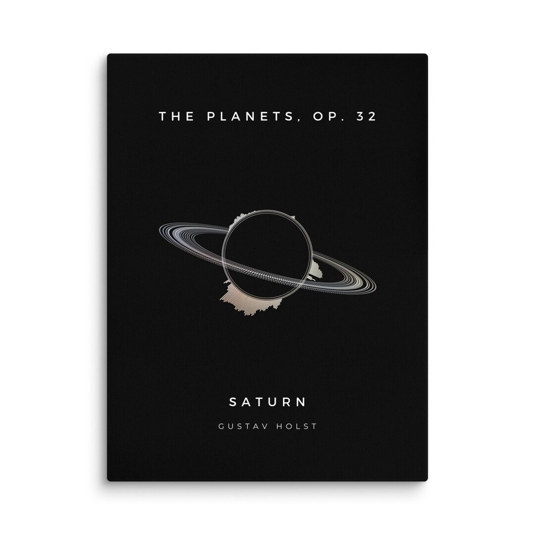 Sound Wave Art Gustav Holst the Planets: Saturn Canvas - Etsy