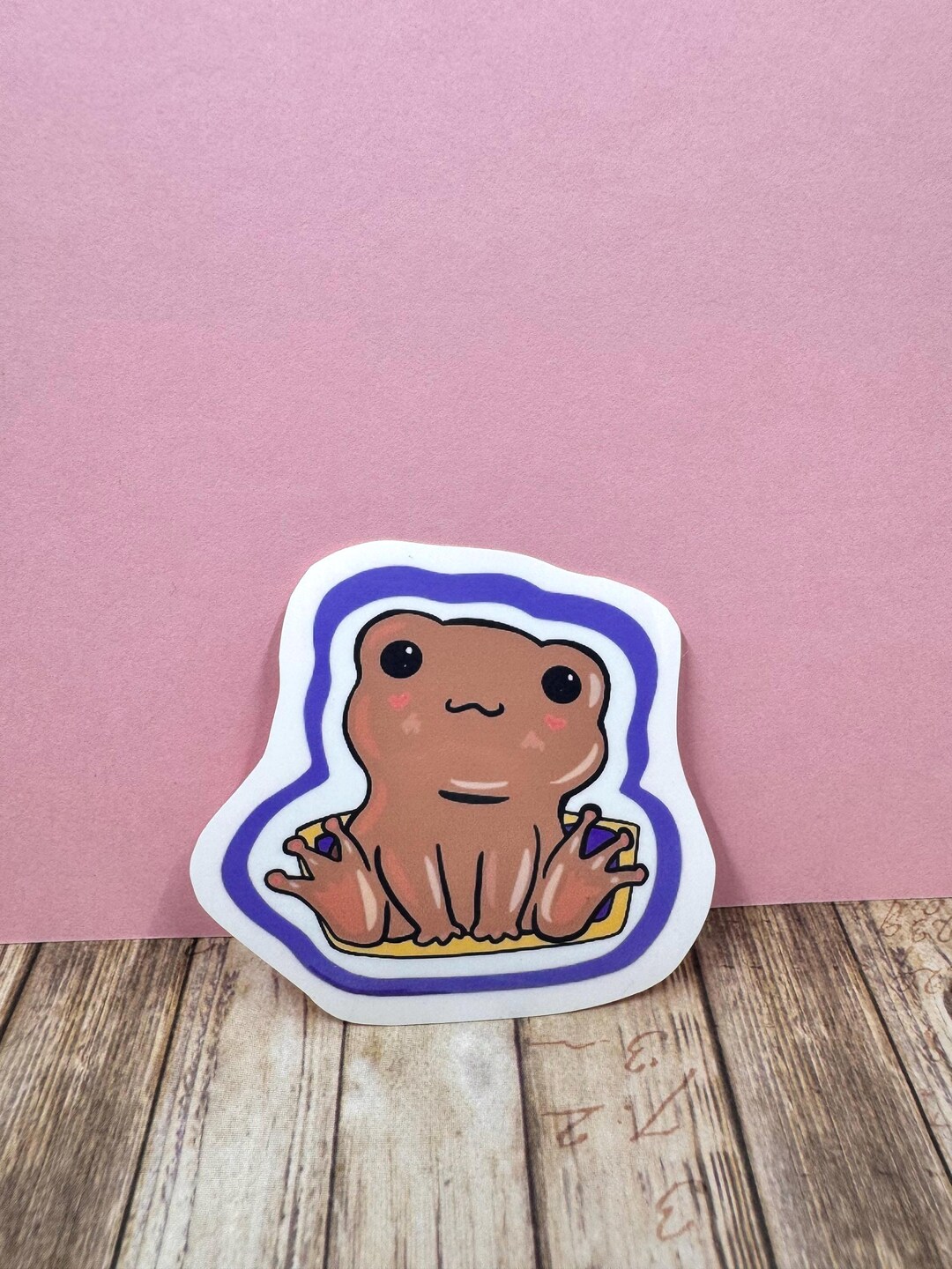 Chocolate Frog Sticker | Cute Frog Sticker | Cute Laptop Stickers ...