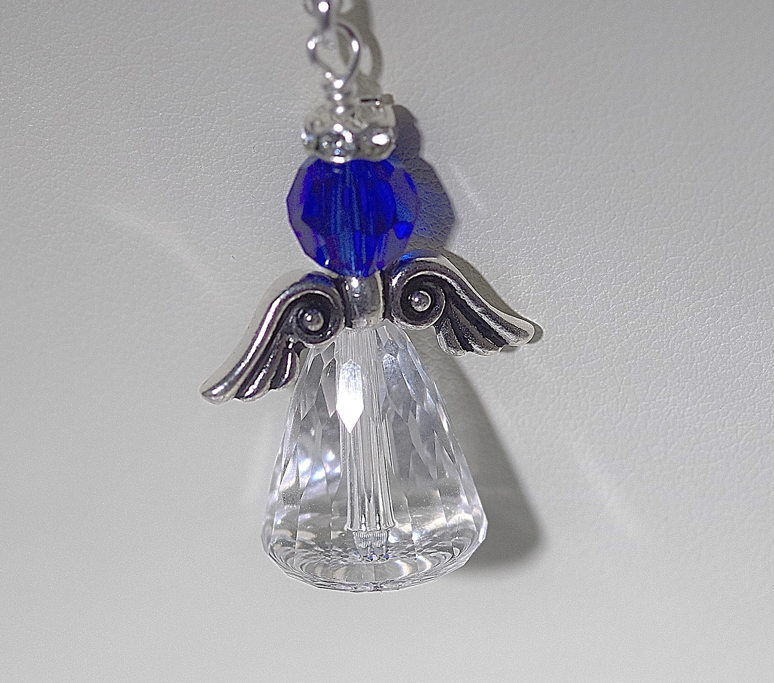 Birthstone Angel Necklace Swarovski Crystal Tierracast | Etsy