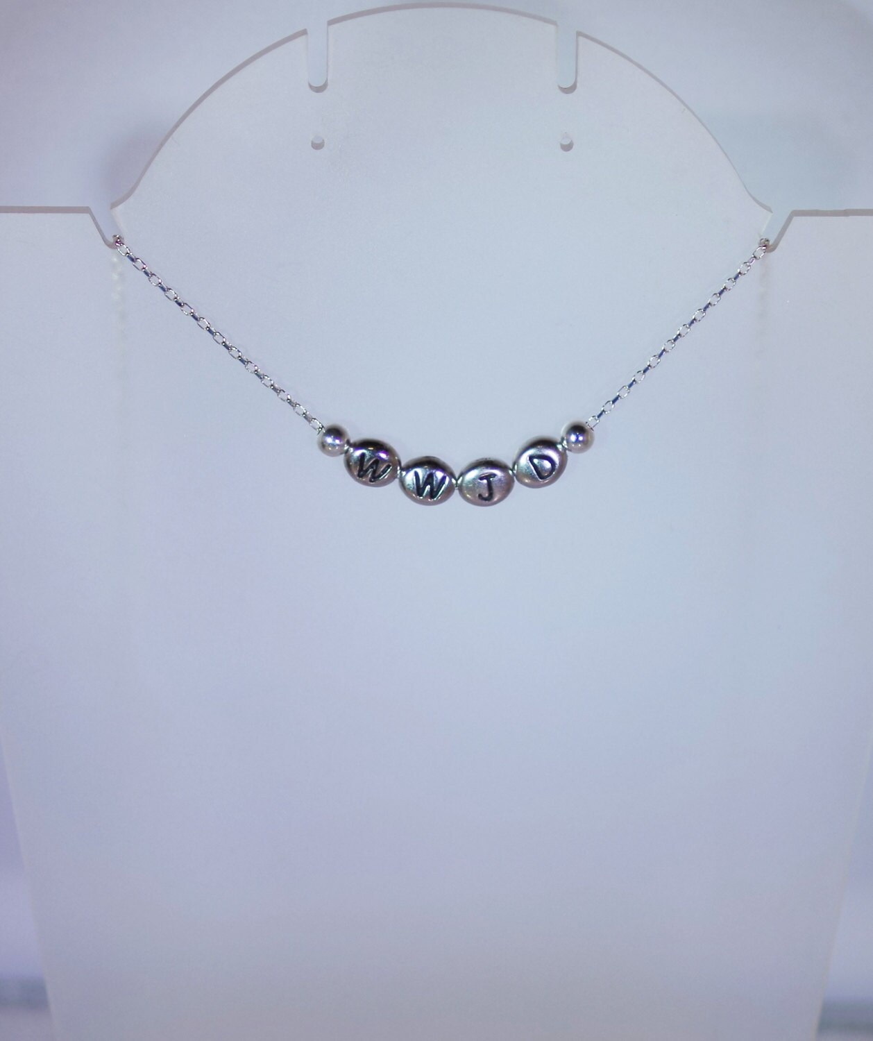 Sterling Silver WWJD Necklace What Would Jesus Do | Etsy