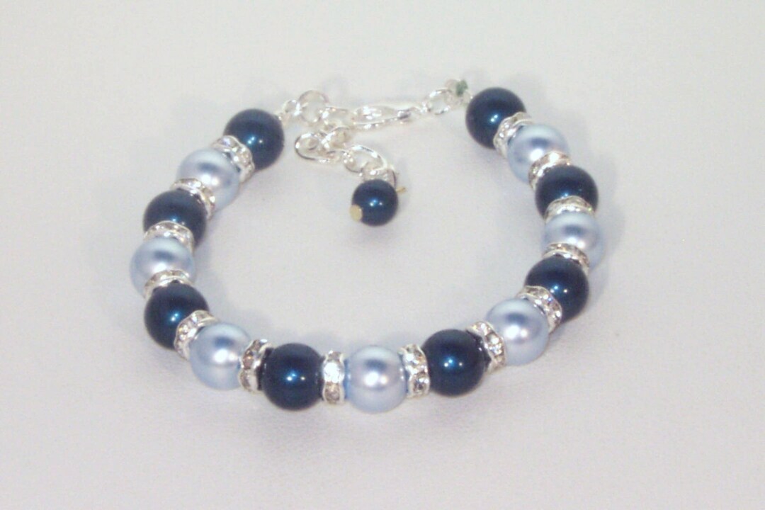 Swarovski Pearl & Crystal Jewelry Crystal Petrol and Light Blue Made to ...