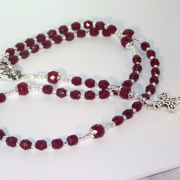 Garnet Rosary Beads - Etsy