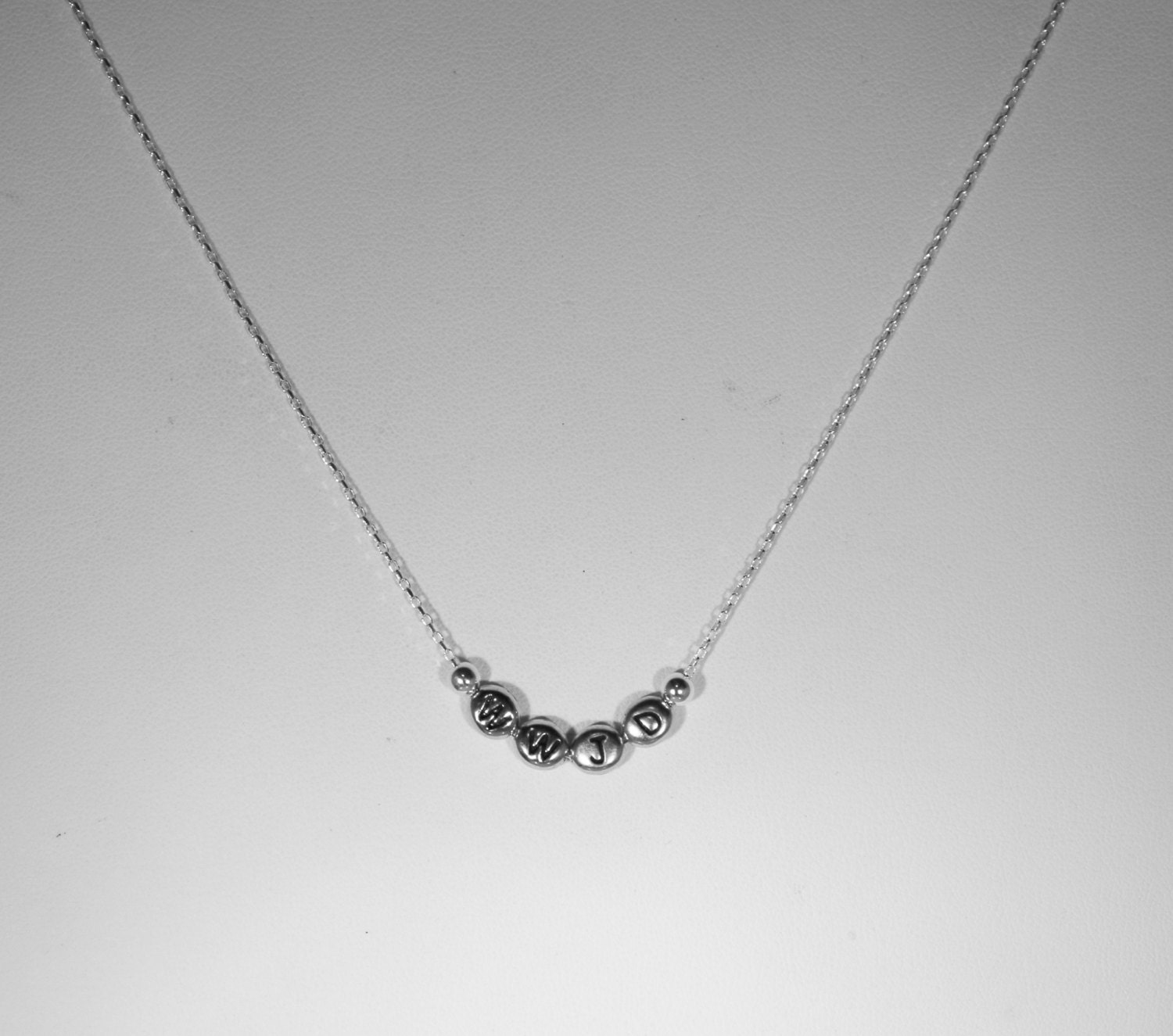 Sterling Silver WWJD Necklace What Would Jesus Do | Etsy