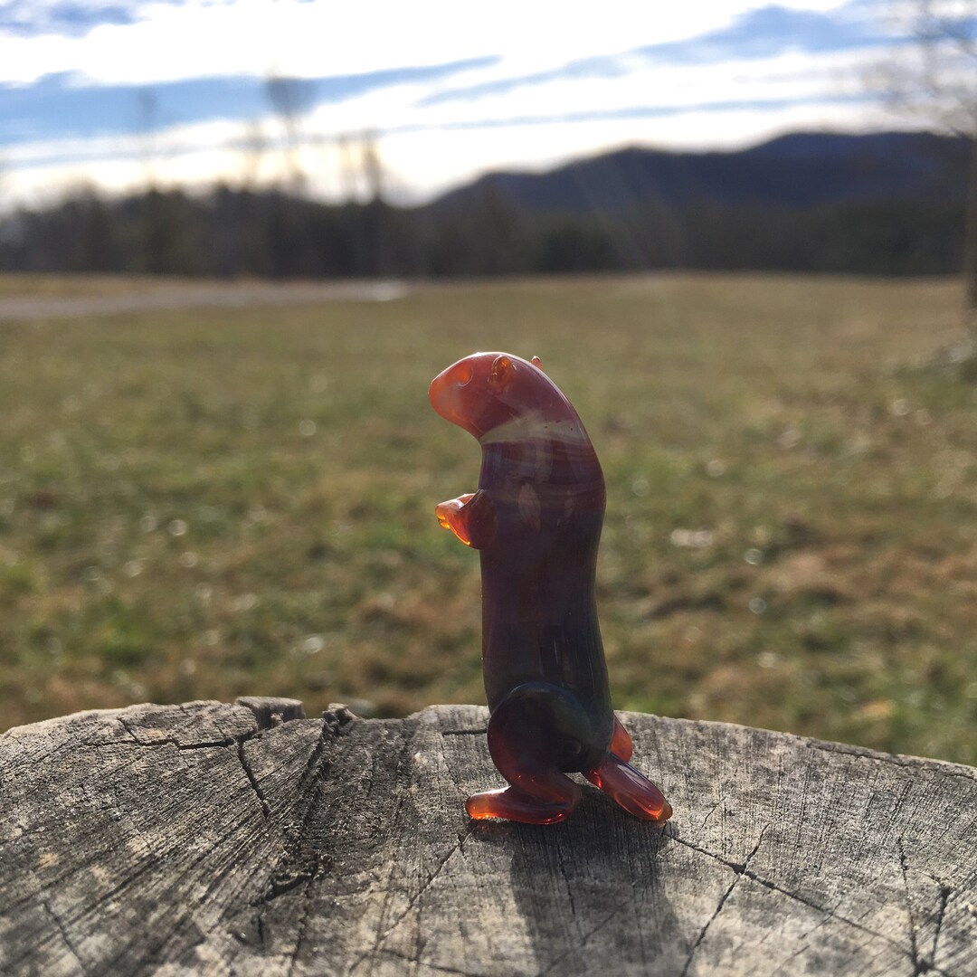 Patient Glass Groundhog - Etsy