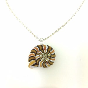 Glass Snail Shell Pendant Necklace - Etsy