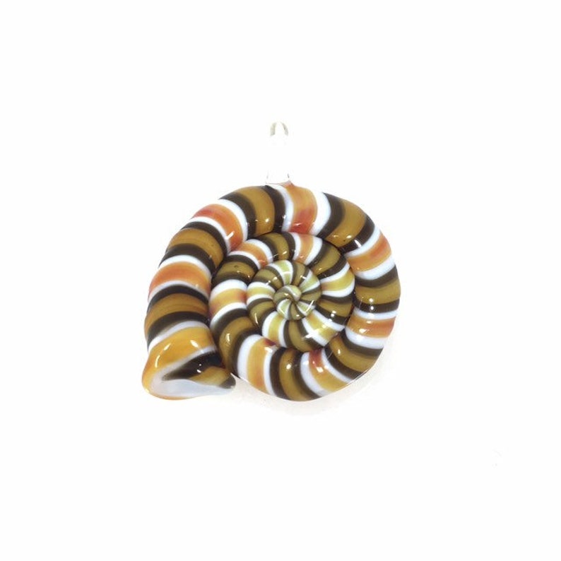 Glass Snail Shell Pendant Necklace - Etsy