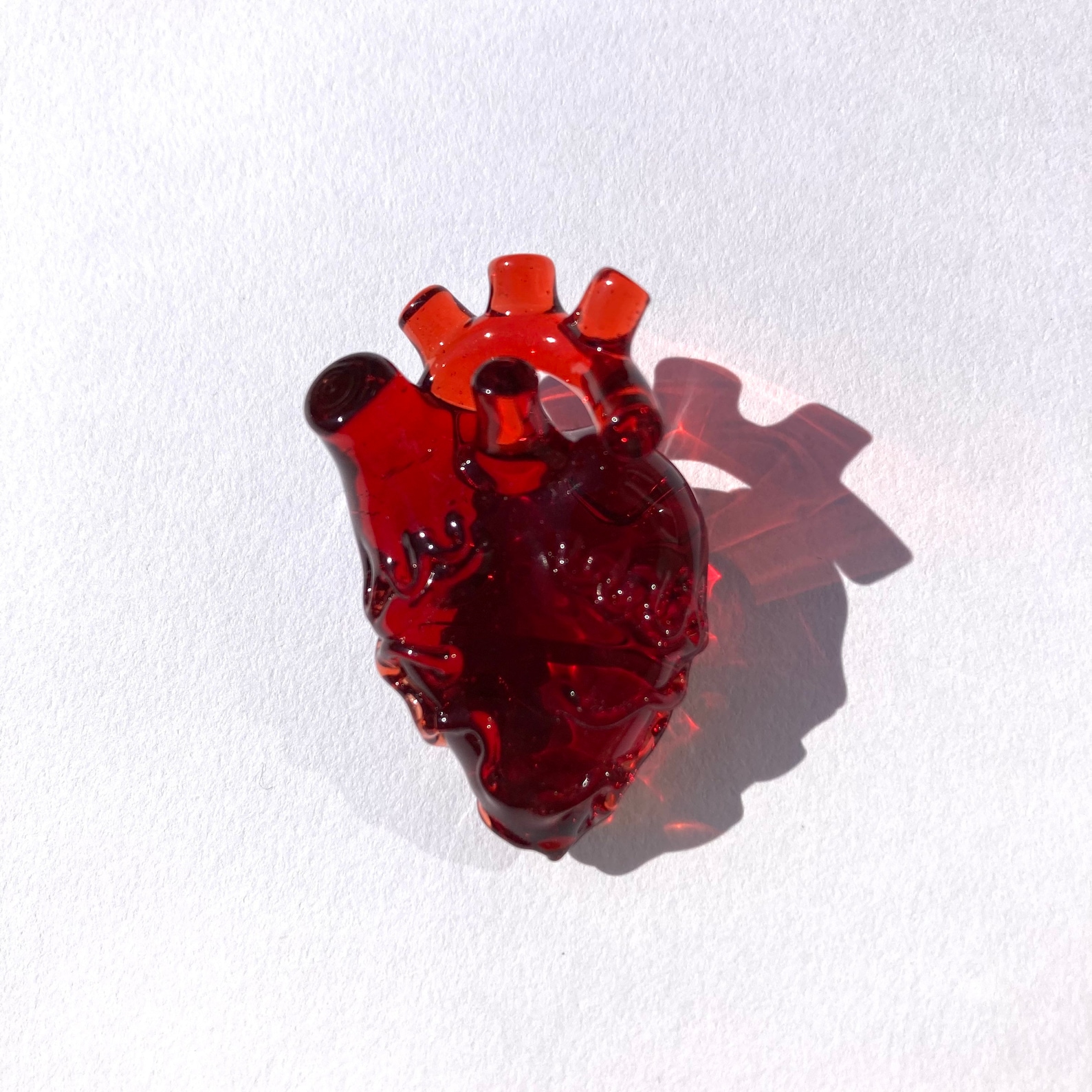 Glass Heart Pendant - Etsy