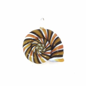 Glass Snail Shell Pendant Necklace - Etsy