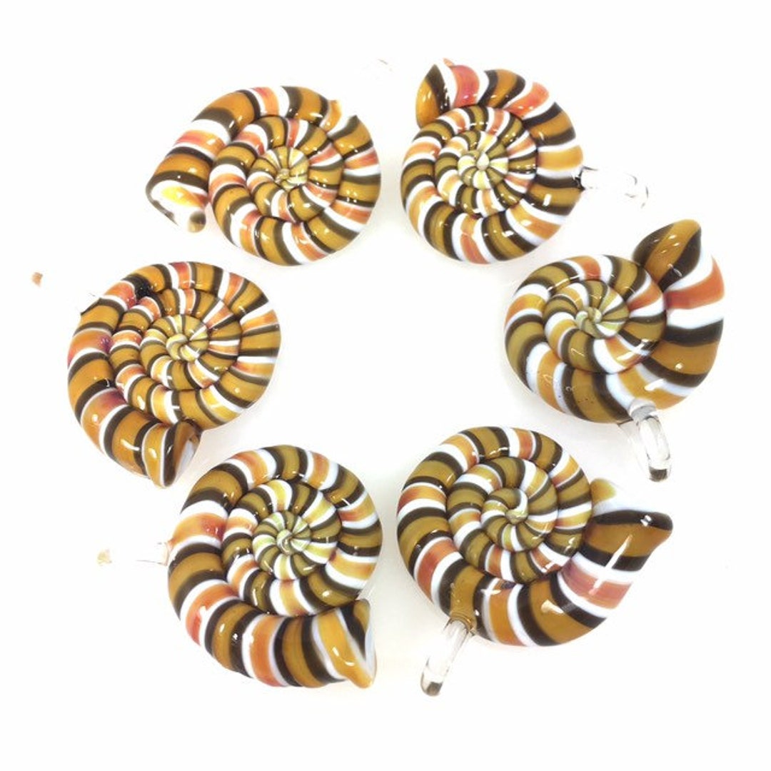 Glass Snail Shell Pendant Necklace - Etsy