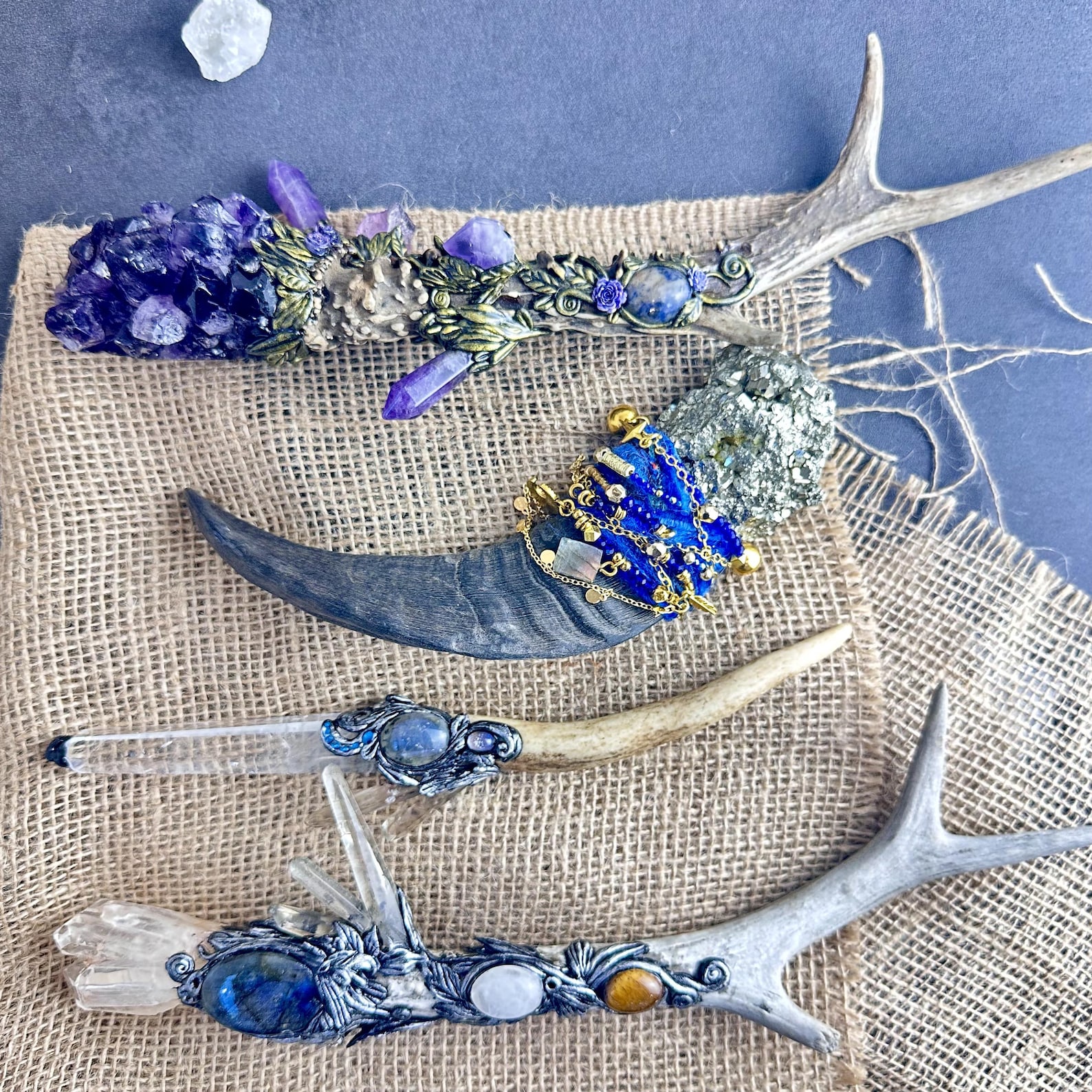 Crystal Antler Wand，one of a Kind for Energy Work, Rituals, and Decor ...