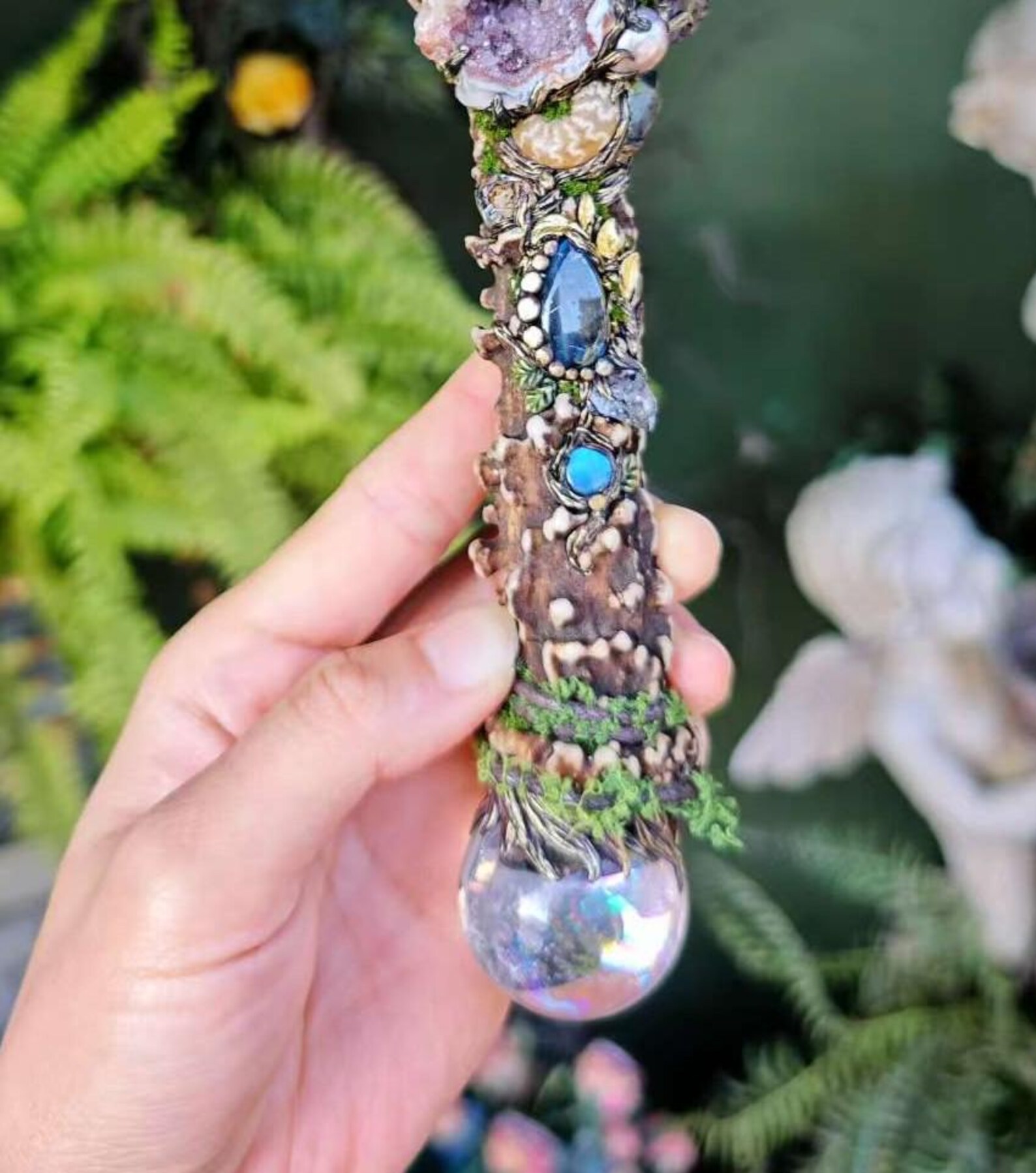 Amethyst Crystal Antler Wand 24 Cm Large Wand One of a Kind for Energy ...