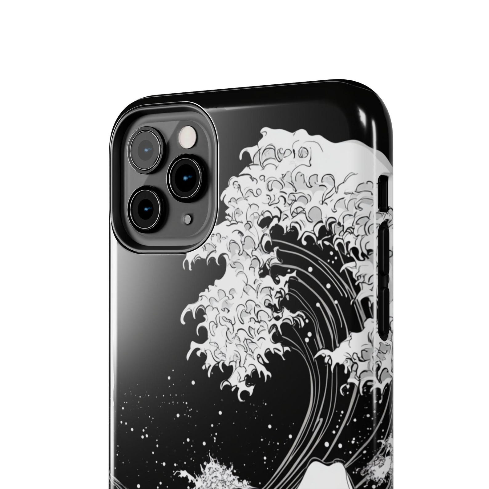 Black and White Wave Design Phone Case, Wave Phone Case, Ocean Phone ...