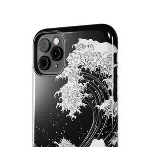 Black and White Wave Design Phone Case, Wave Phone Case, Ocean Phone ...