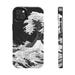 Black and White Wave Design Phone Case, Wave Phone Case, Ocean Phone ...