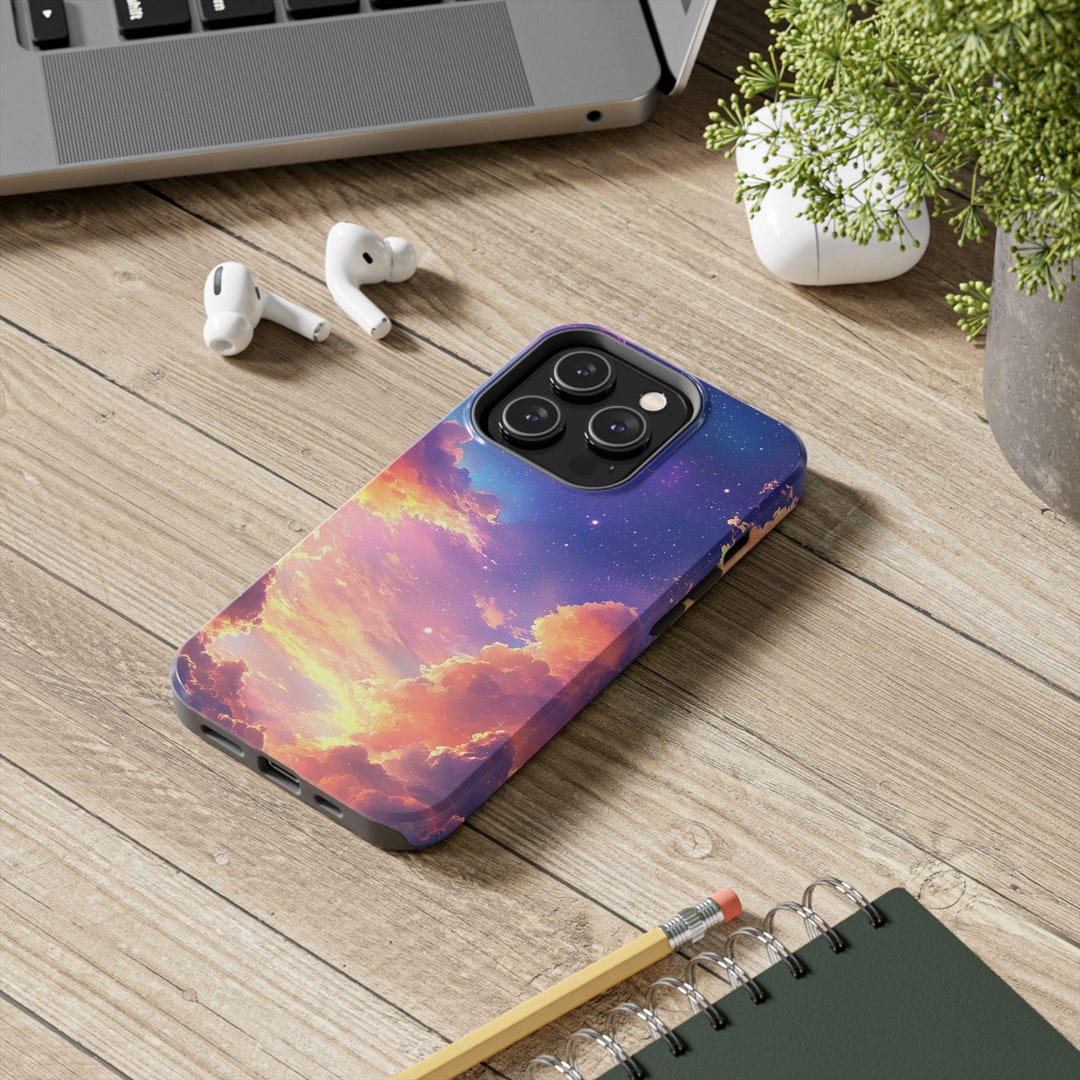 Beautiful Starry Sky With Colorful Clouds Phone Case Design, Cosmic ...