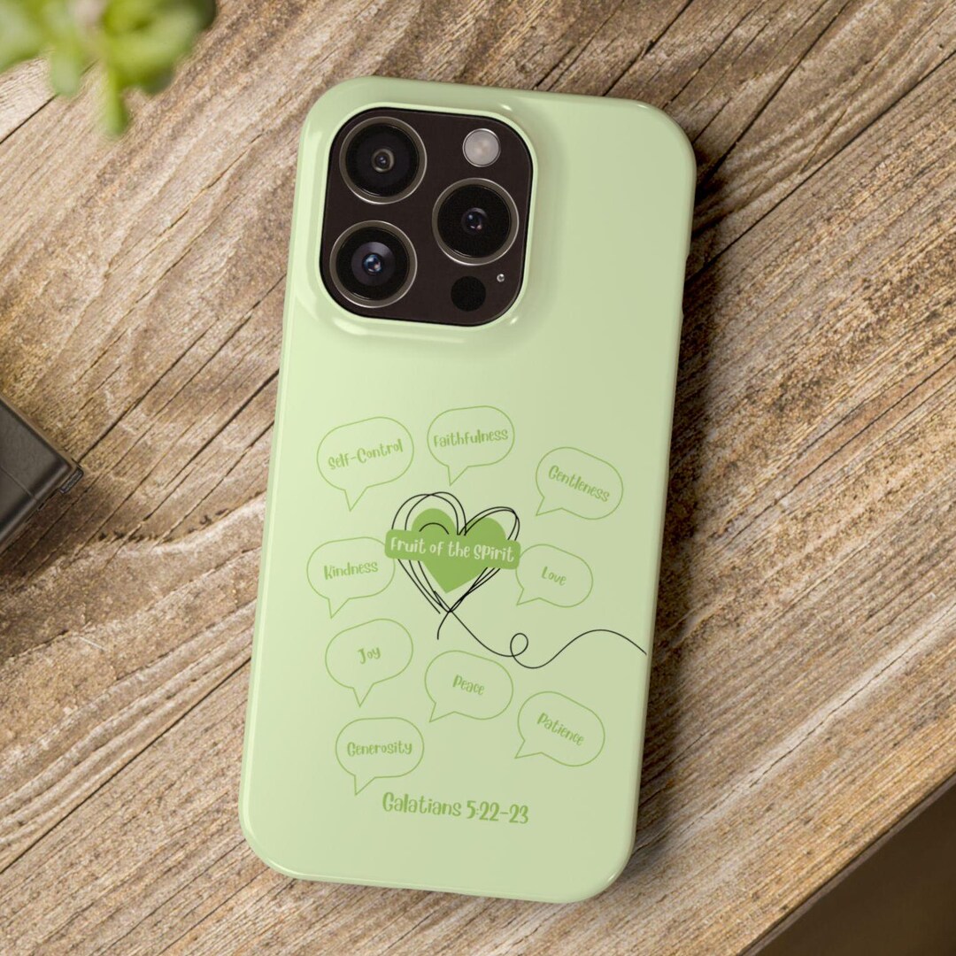 Christian Phone Case in Pastel Pale Green, Bible Verses iPhone Cover ...