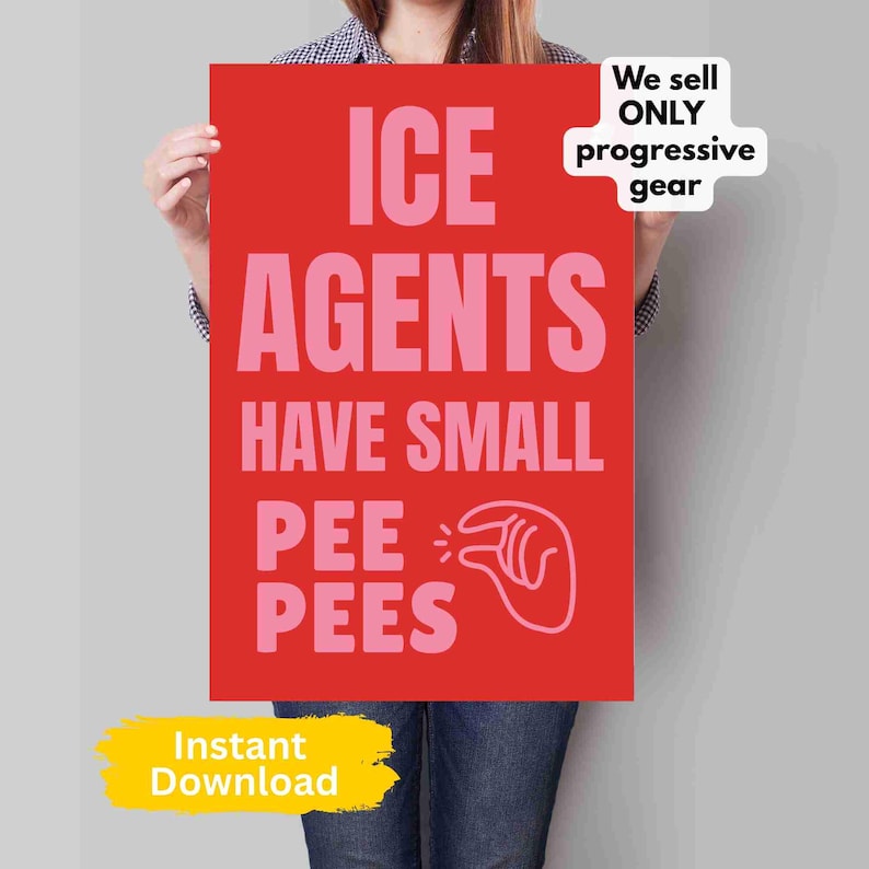 Anti ICE Protest Sign PRINTABLE, ICE Out Protest Poster for March ...