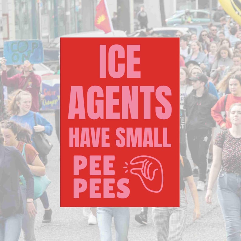 Anti ICE Protest Sign PRINTABLE, ICE Out Protest Poster for March ...