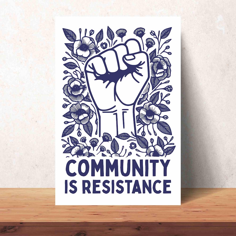 Community is Resistance Anti ICE Protest Sign PRINTABLE, ICE Out ...