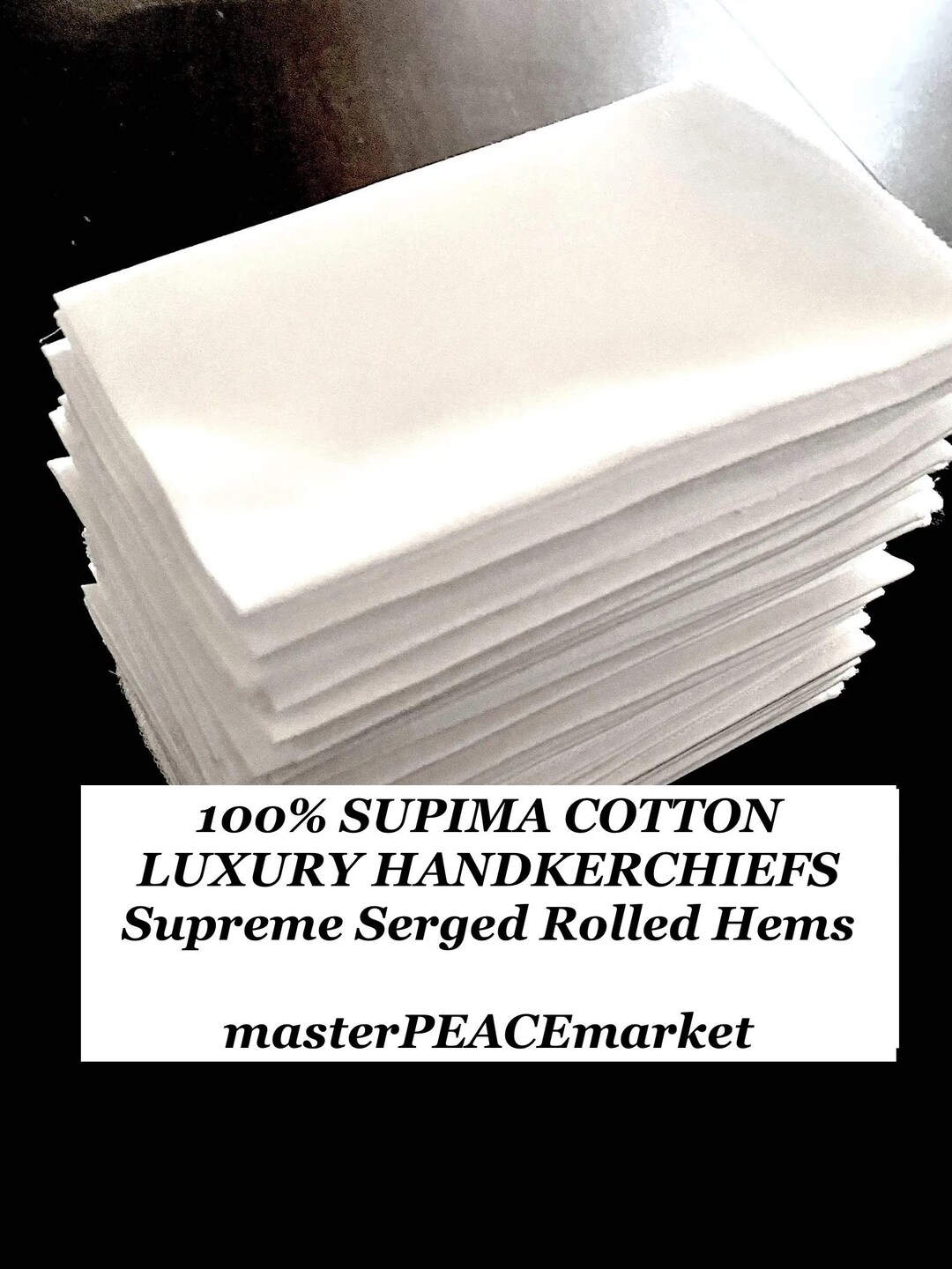 Luxury Supima Cotton Handkerchiefs: Soft White Hankies, All Sizes - Etsy