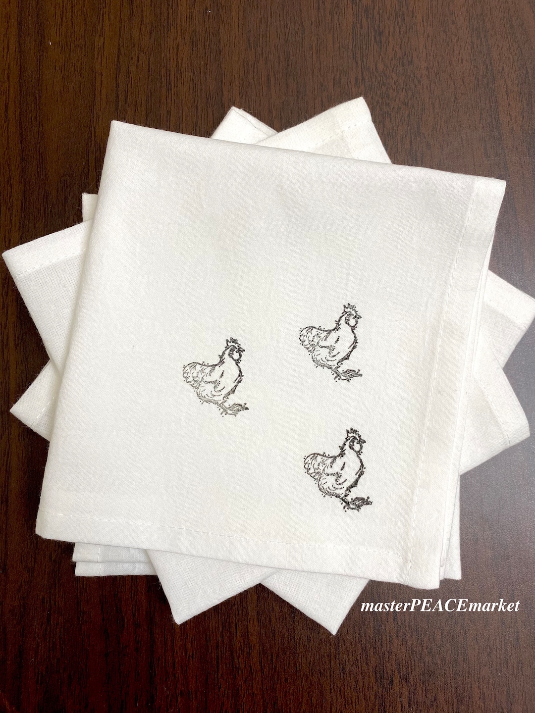 Cloth Napkins, Napkins, Chicken Napkins, Country Table Napkins, Farm ...