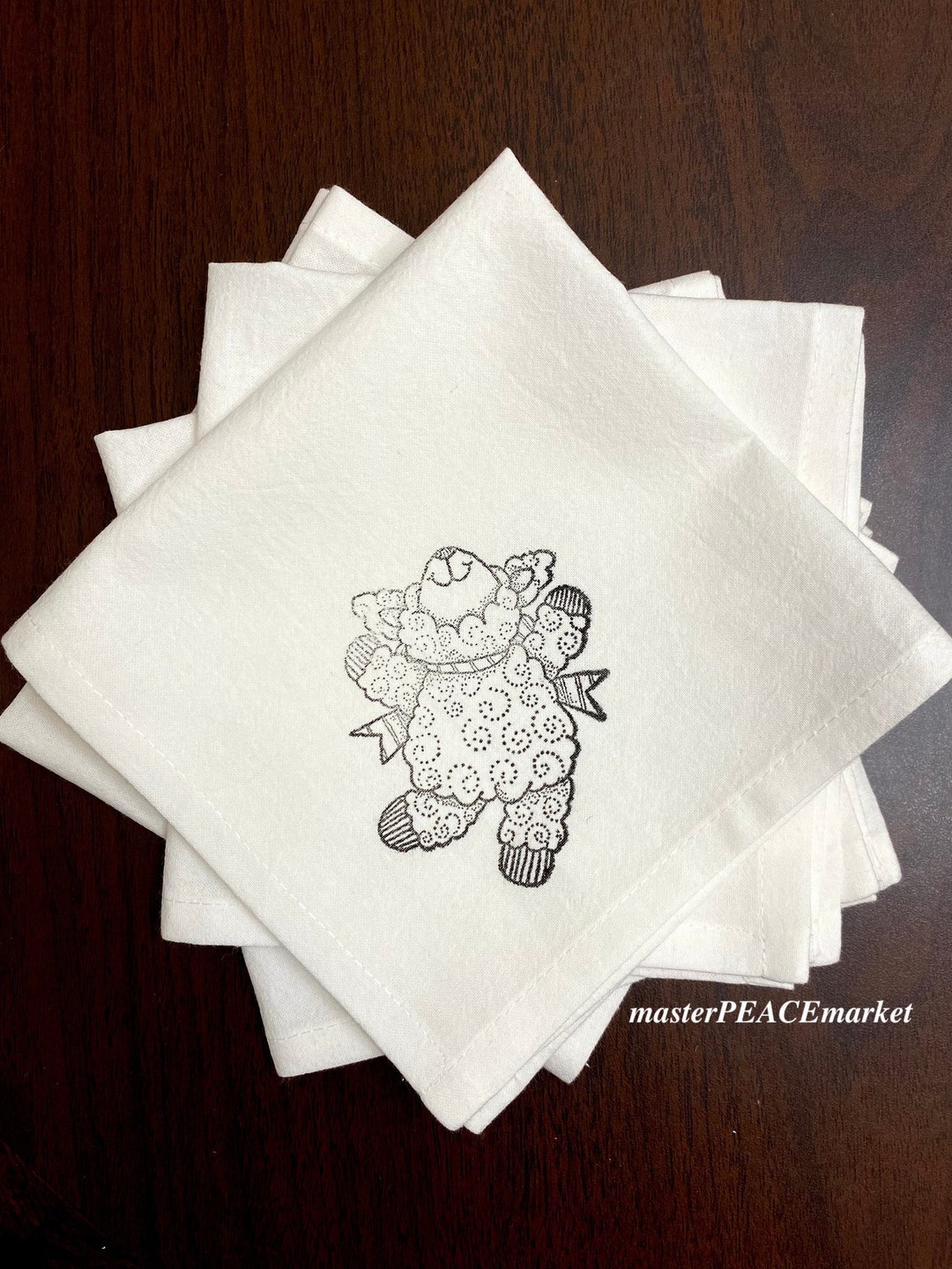 Lamb Sheep Cloth Napkins: Farmhouse Table Linens, Set of 4 - Etsy
