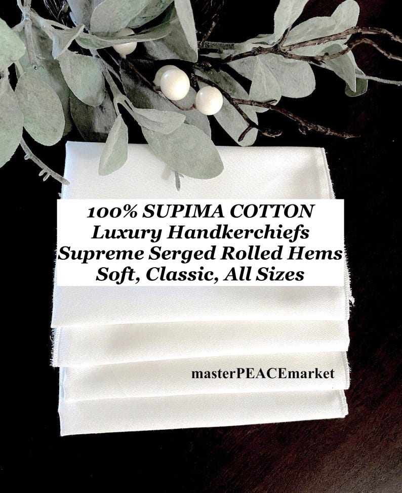 Luxury Supima Cotton Handkerchiefs,classic Handkerchieves - Fine ...
