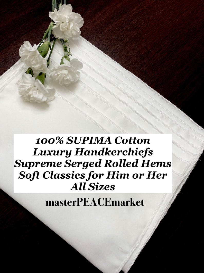 Luxury Supima Cotton Handkerchiefs,classic Handkerchieves - Fine ...