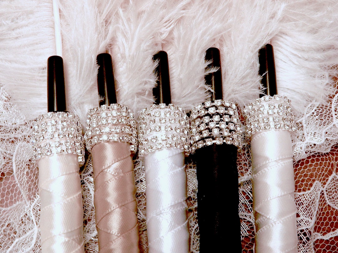 OSTRICH Feather Sharpie Pen, NON SMEAR Retractable Pen, Black Felt Tip ...