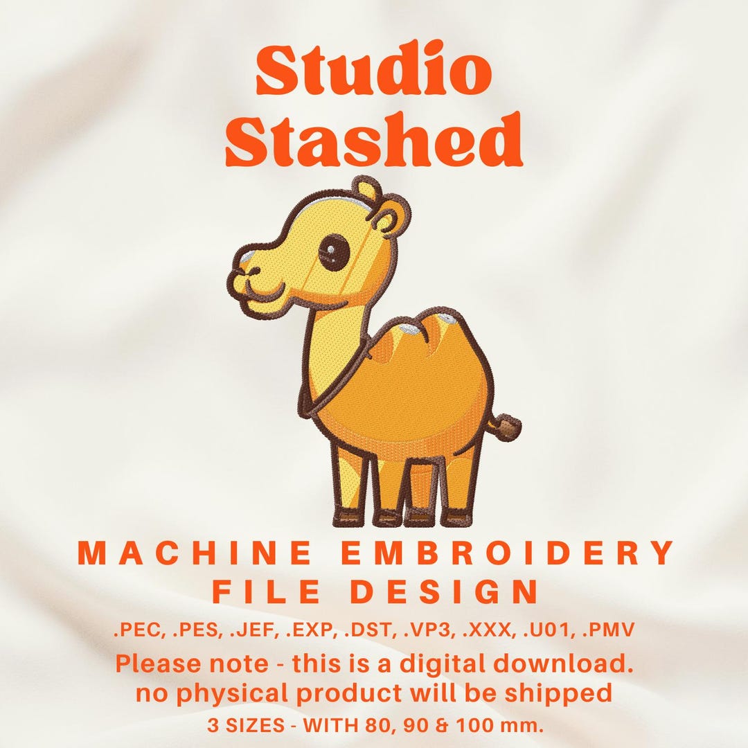 Cute Camel Embroidery Design Adorable Camel Machine Embroidery File ...