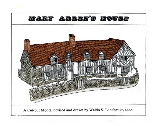 Miniature Tudor House Paper Craft Model Cut Out and Assemble Mary Arden ...