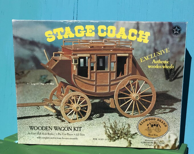 1970s Model Stagecoach KIT to Assemble Vintage Wood Craft Southwest ...
