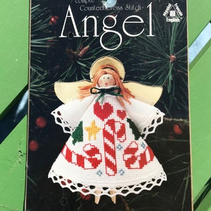 4 Cross Stitch Clothespin Doll Kits Vintage Christmas Angel Ornaments ...