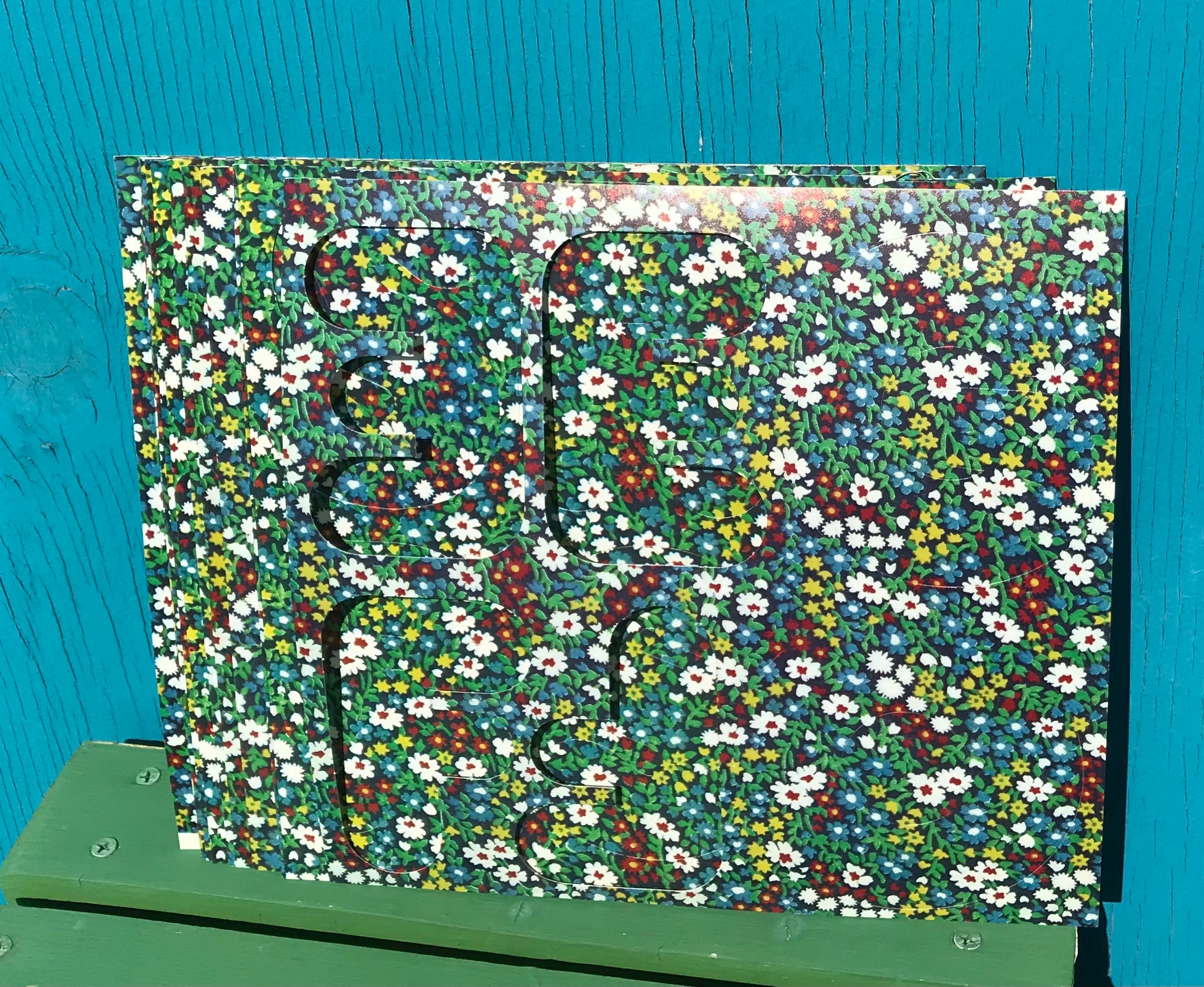 1970s Die Cut Letters 4” Floral Vintage Paper for Bulletin Board ...