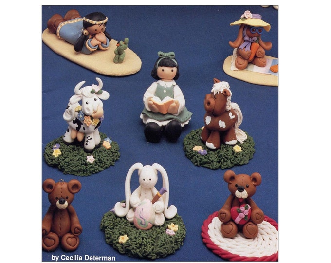 Vintage Fimo Clay Mates Craft Book 14 Clay Figures Sculpting Animals ...