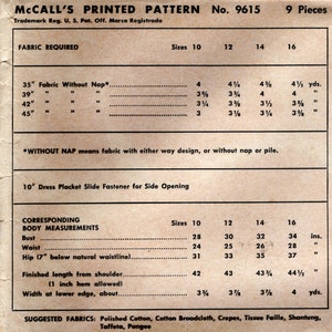 1950s Shelf Bust Dress Pattern Cap Sleeve Fit and Flare Dress Mccalls ...